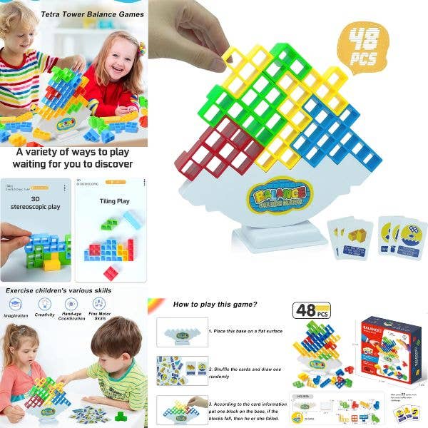 Pile Of Towers - Balance Building Blocks - STEM Learning – Remis Arcane ...