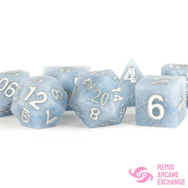 7-Set Sharp Edge Silicone Rubber Dice Set - Glacial Debris – Remis ...